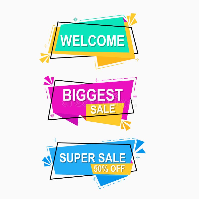 Set of Colorful Labels and Price Tag Promotion Stock Vector ...