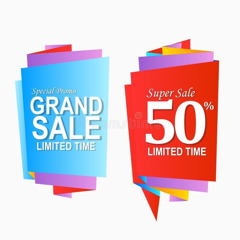 Set of Abstract Modern Sale Label Promotion and Price Tag Stock Vector ...