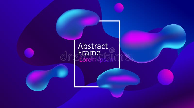 Vector Abstract Liquid Frame Design for Background and Backdrop Stock ...