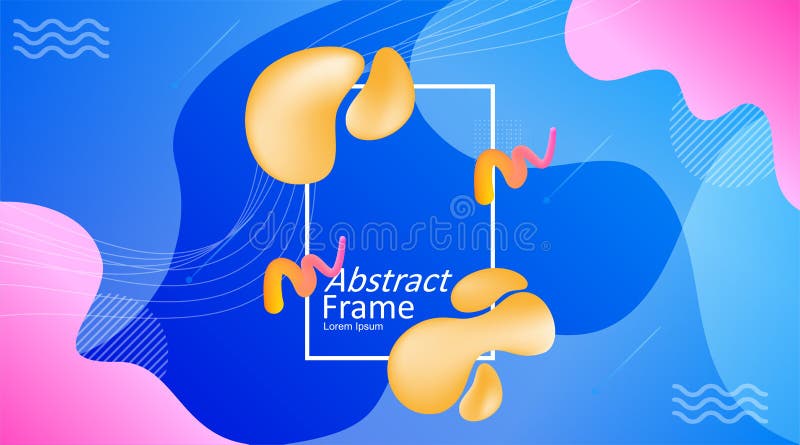 Modern Abstract Frame Design for Landing Page with Gradient Liquid ...