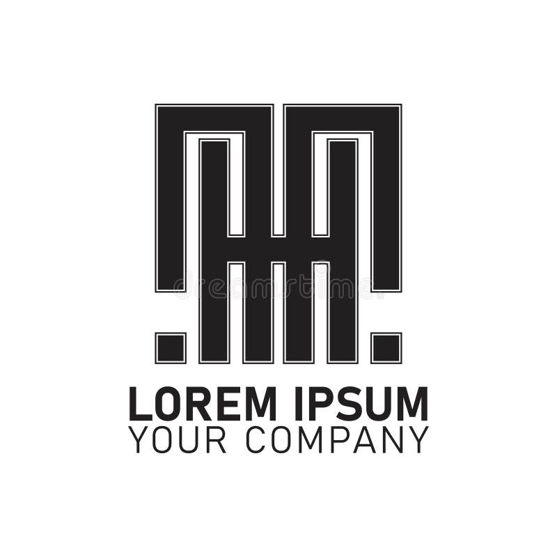 Alphabet Abstract Logo Black Color on White Background. Vector Alphabet ...