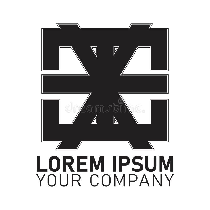 Alphabet Abstract Logo Black Color on White Background. Vector Alphabet ...