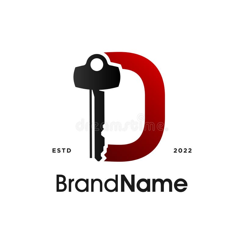 Simple Modern Initial D Key Logo Stock Vector - Illustration of ...