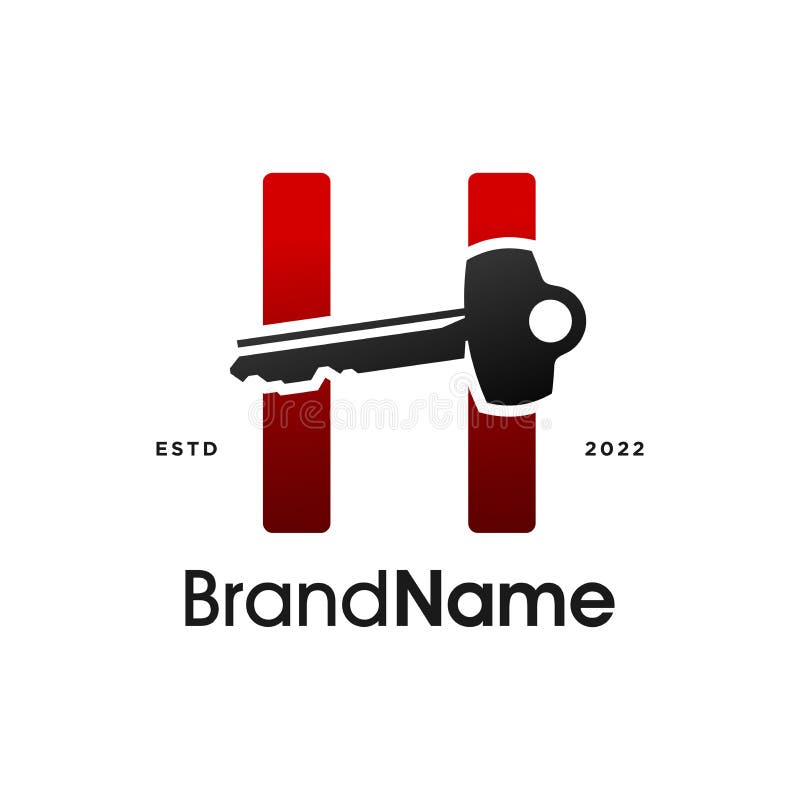 Simple Modern Initial H Key Logo Stock Vector - Illustration of letter ...