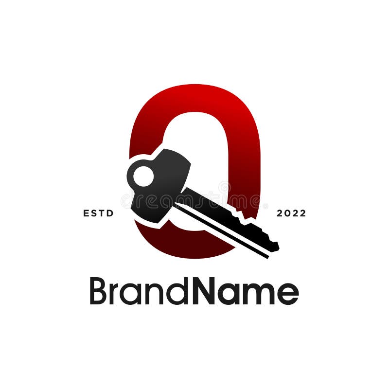 Simple Modern Initial Q Key Logo Stock Vector - Illustration of graphic ...