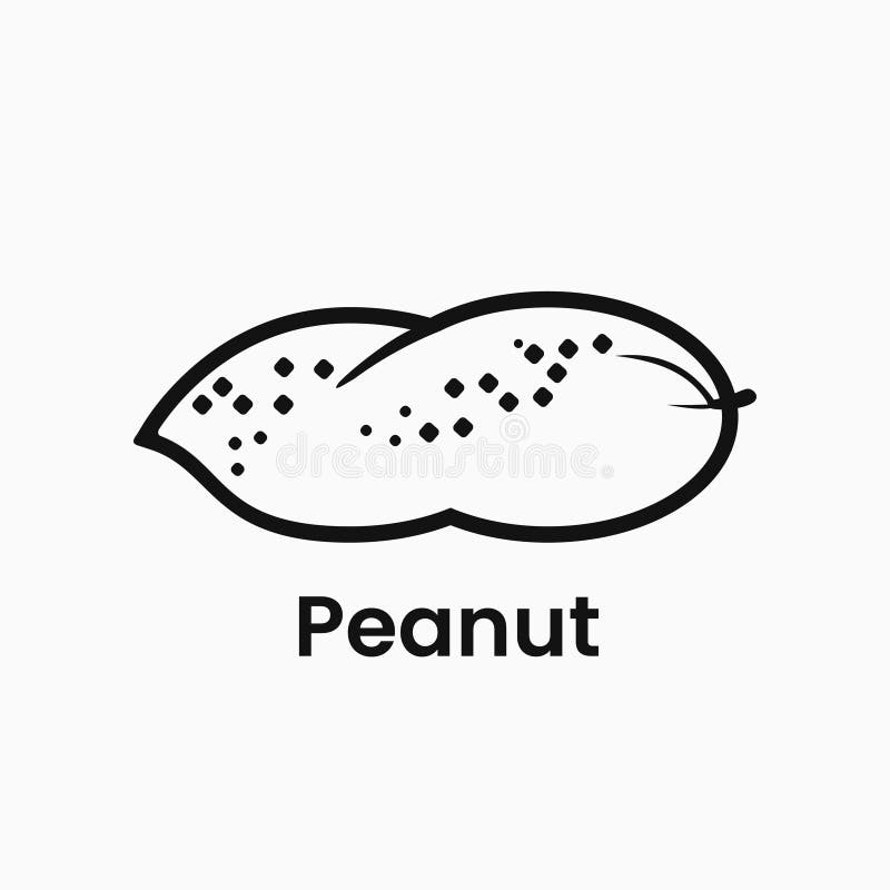 Vector Peanut Line Icon. Simpel and Clean Styl Stock Vector ...