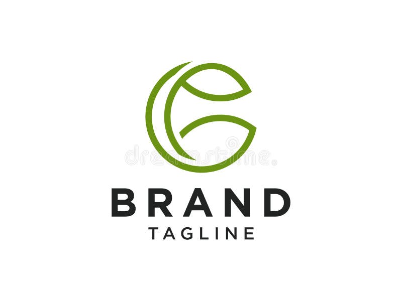 Abstract Initial Letter G Line Logo. Flat Vector Logo Design Template ...