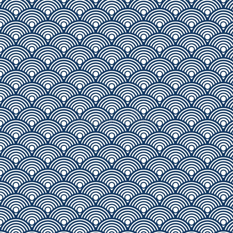 Seamless Abstract Wave Pattern-japanese Pattern.Clear Blue Japan ...