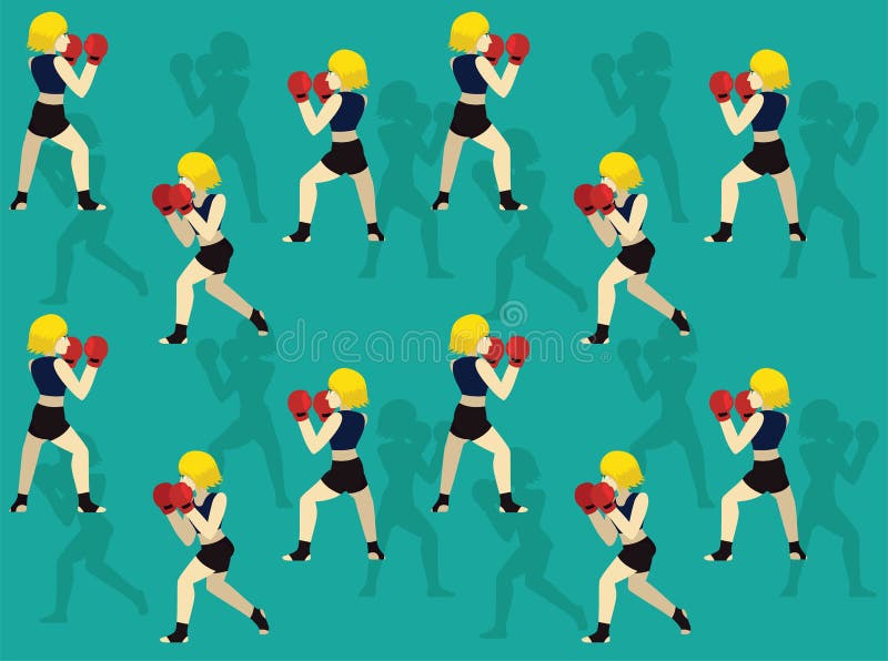 Manga Cartoon Boxing Bob and Weave Seamless Wallpaper Background Stock ...