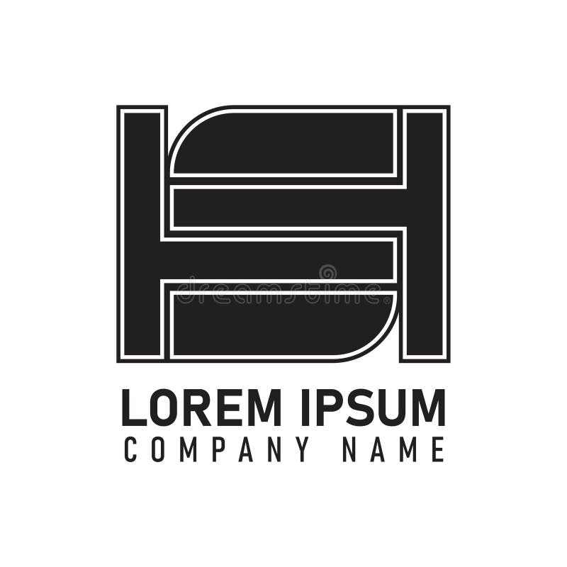 Alphabet Abstract Logo Black Color on White Background. Vector Alphabet ...