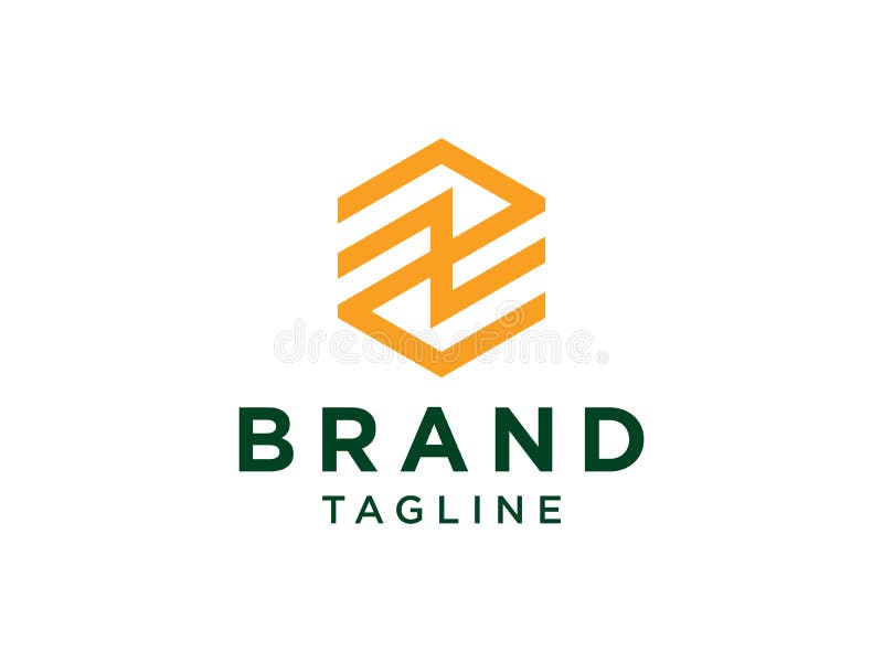 Simple Initial Letter Z Logo. Yellow Circle Shape with Negative Space Z ...