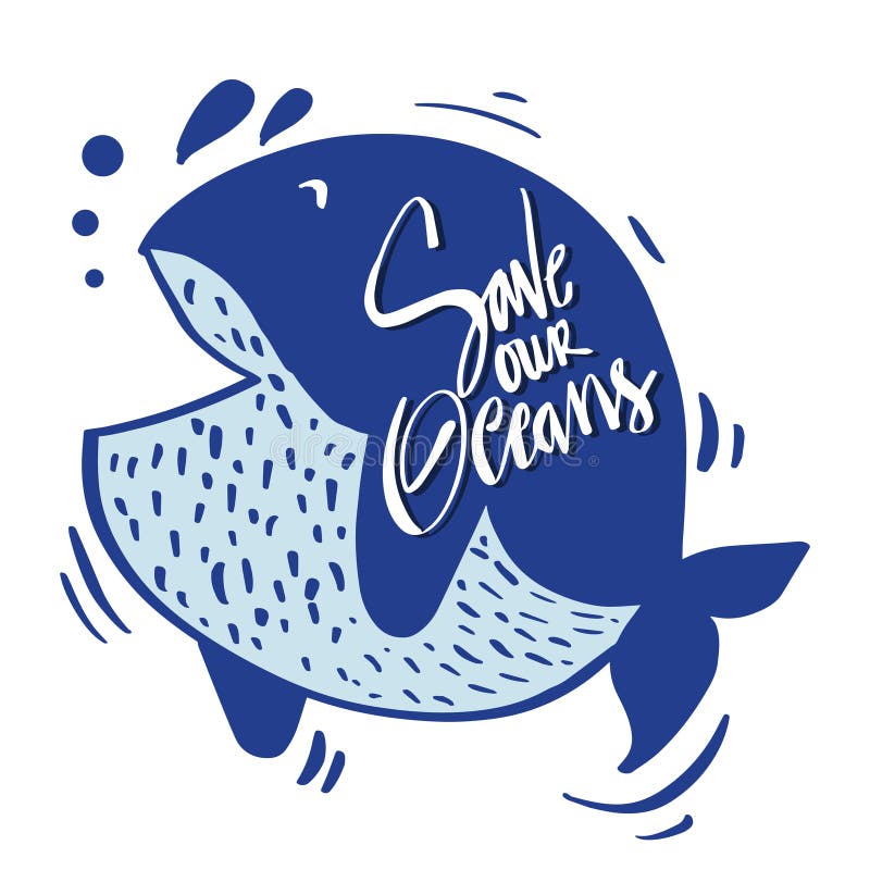 Save Our Oceans Concept Design Stock Illustration - Illustration of ...