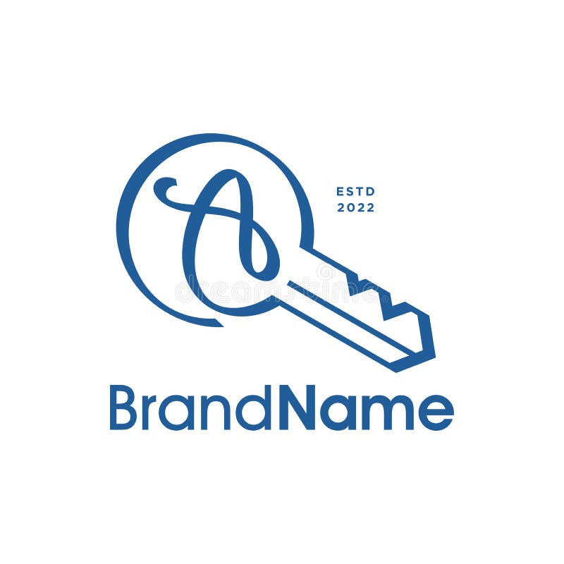 Initial a Abstract Key Logo Stock Vector - Illustration of corporate ...