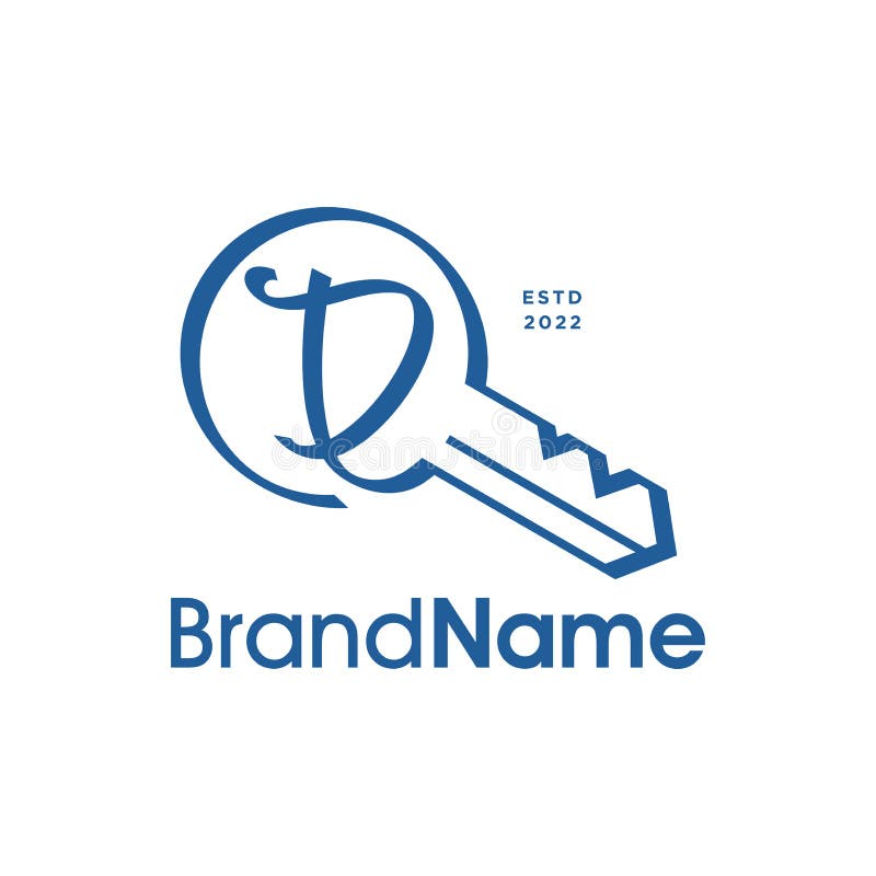 Initial D Abstract Key Logo Stock Vector - Illustration of modern, logo ...