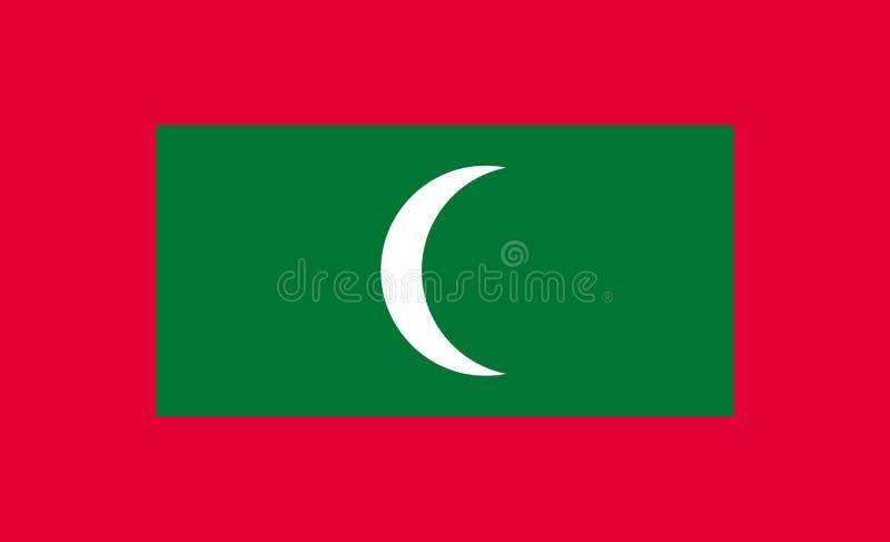 Vector and Image National Flag of Maldives. Stock Vector - Illustration ...