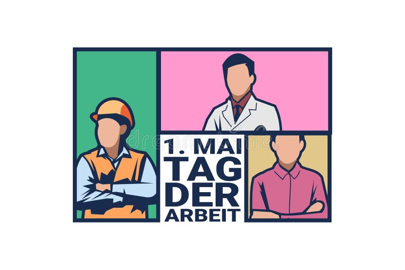 Translation: May 1, Happy Labor or Labour Day Mayday. Stock Vector ...