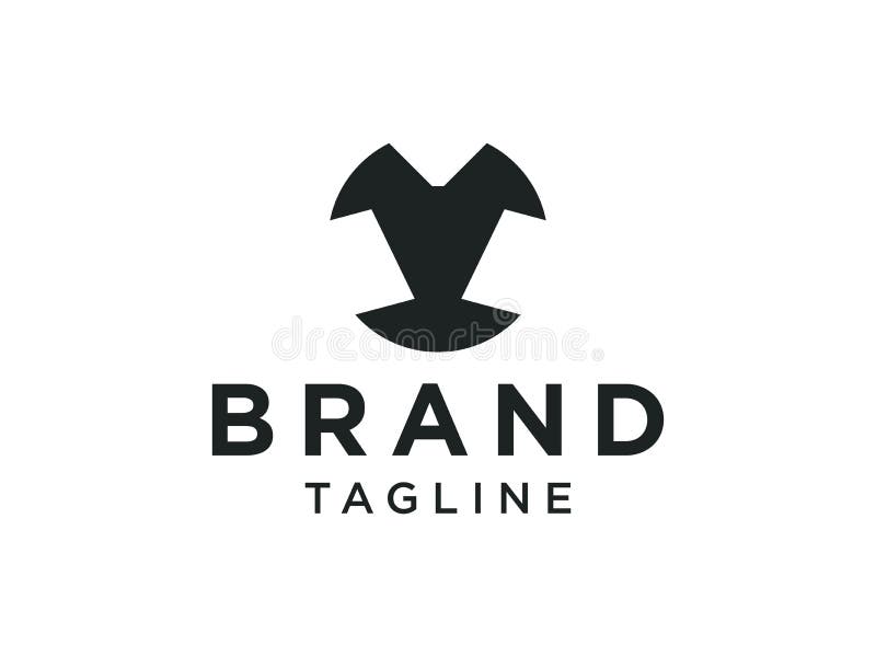 Initial Letter T Logo. Black Shape T Letter Calligraphy with Negative ...