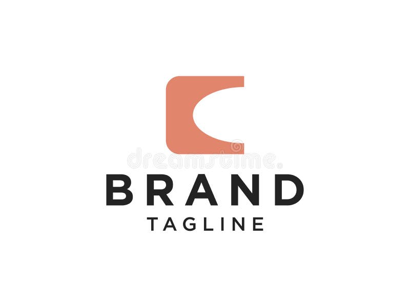 Logo Vector Abstract Letter C with Line. Flat Line Logo Design Template ...