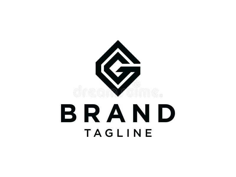 Letter G Line Logo Black Flat Vector Logo Design Template Element ...