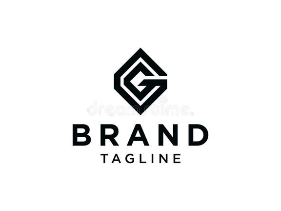 Letter G Line Logo Black Flat Vector Logo Design Template Element ...