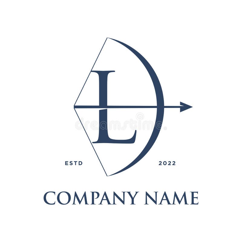 Modern Initial L Bow Logo stock vector. Illustration of graphic - 246319431
