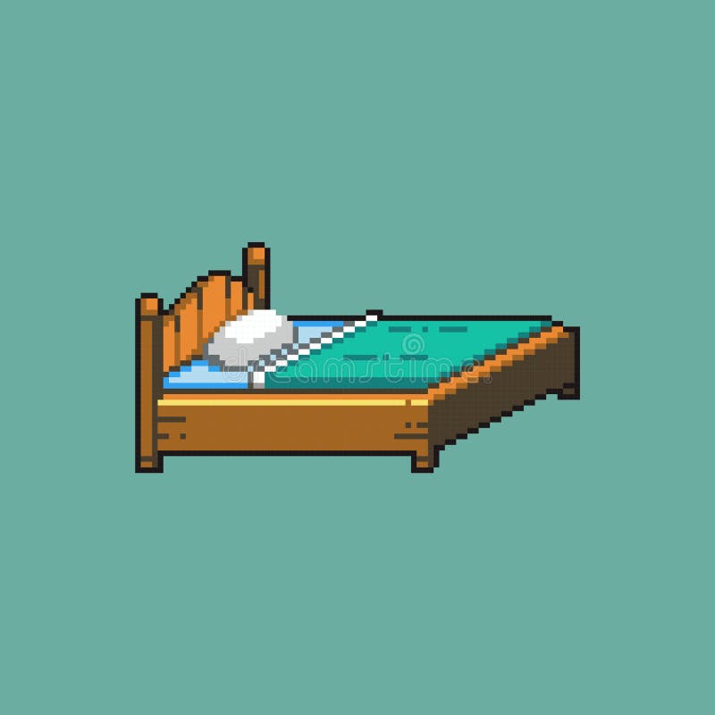 Pixel Art Bed for Game Asset and Development Stock Vector ...