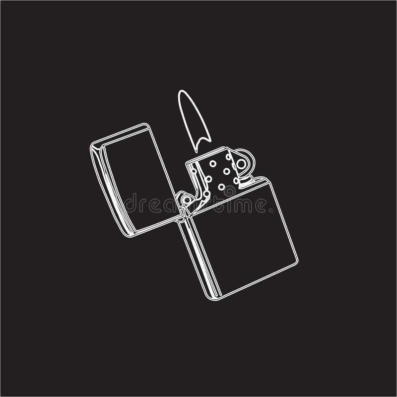 Illustration of a Black and White Match Sketch. Stock Vector ...