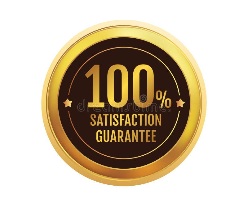 Gold Client Customer Satisfaction Guarantee Label Stamp Vector Stock ...