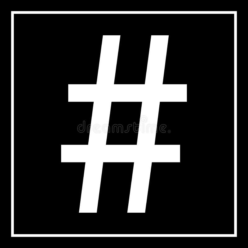 Hashtag sign symbol stock vector. Illustration of follow - 246761506