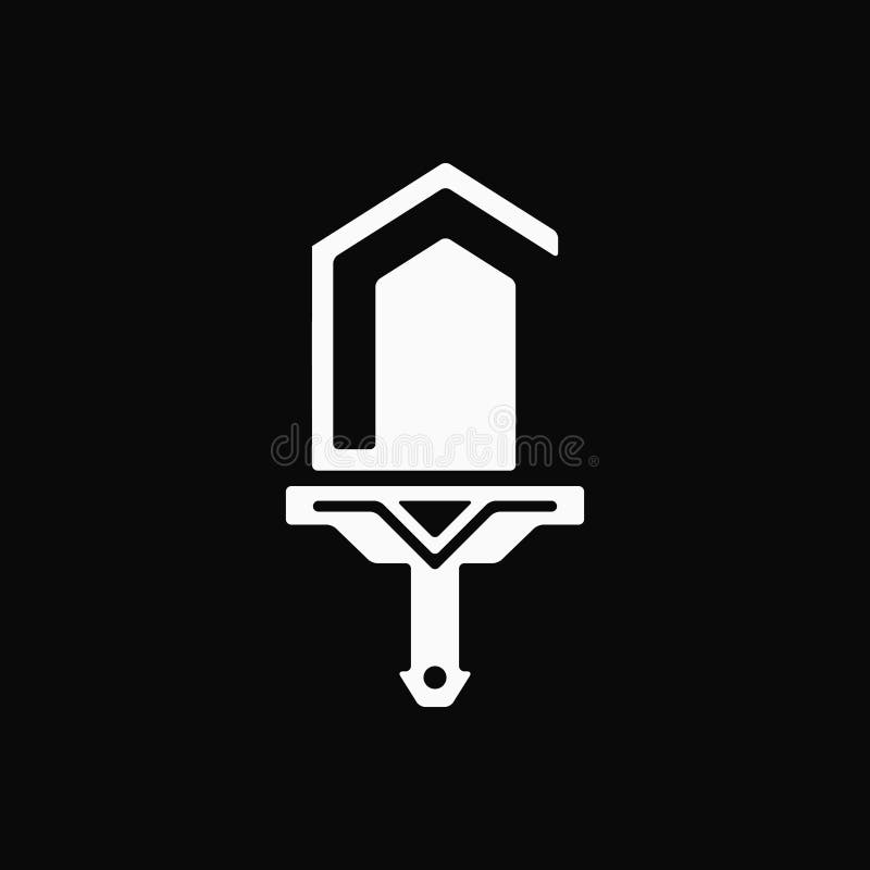 House and Sword Logo Concept. Abstract, Monogram, Simple, Combination ...