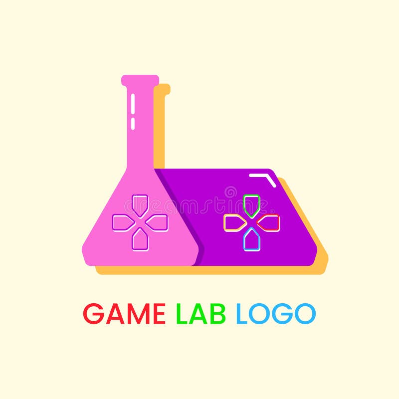 Game Lab Logo Concept. Purple, Pink, Red, Green, and Blue Stock Vector ...