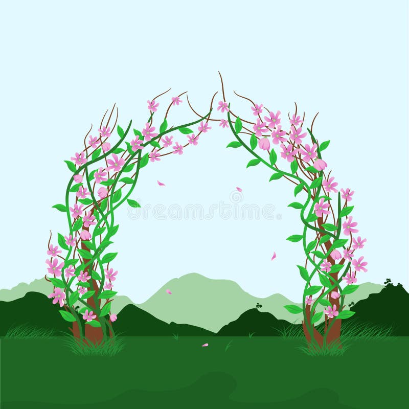 Flower Wedding Gate Stock Illustrations – 814 Flower Wedding Gate Stock ...