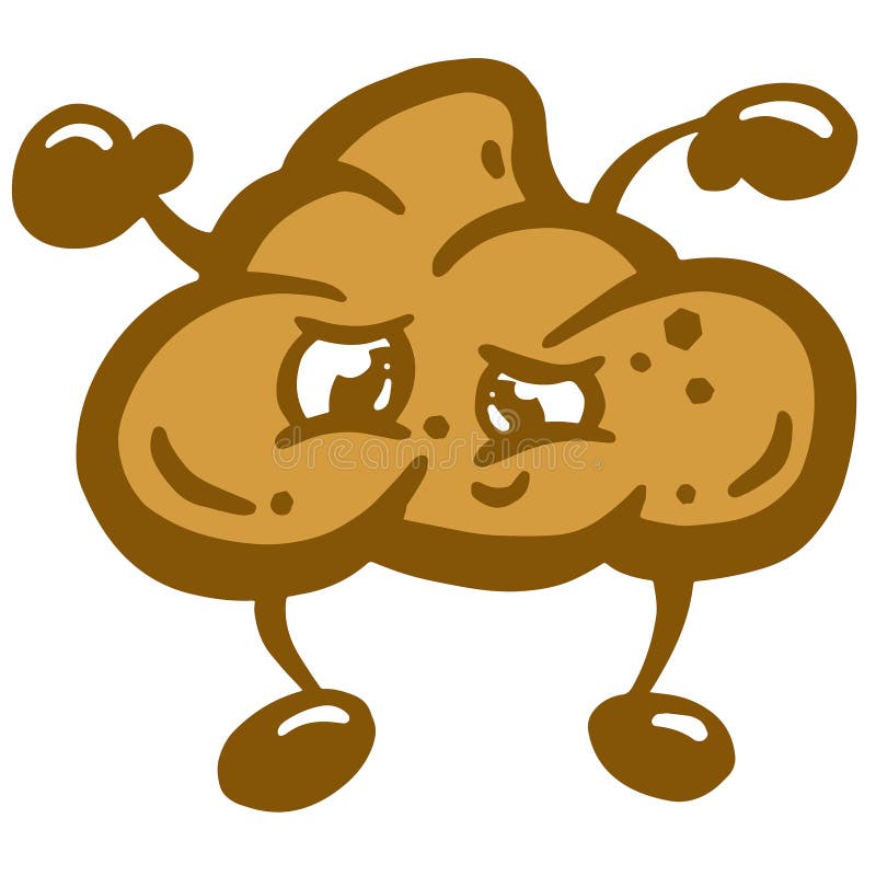 Cartoon Human or Dog Poop Poo Character Illustration Vector Stock ...