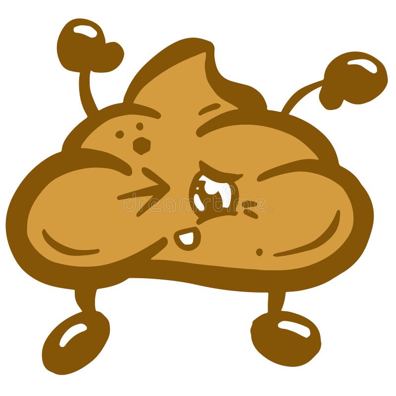 Cartoon Human or Dog Poop Poo Character Illustration Vector Stock ...