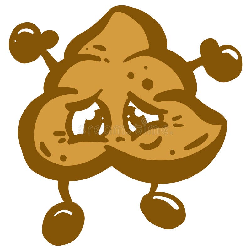 Cartoon Human or Dog Poop Poo Character Illustration Vector Stock ...