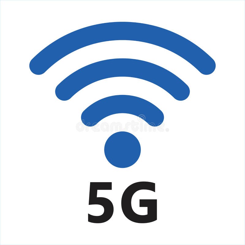 5G Wifi Signal Symbol Icon Vector Illustration. 5G Wireless and Wifi ...