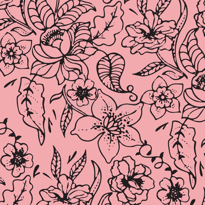 Trendy Floral Pattern. Liberty Style Stock Vector - Illustration of ...