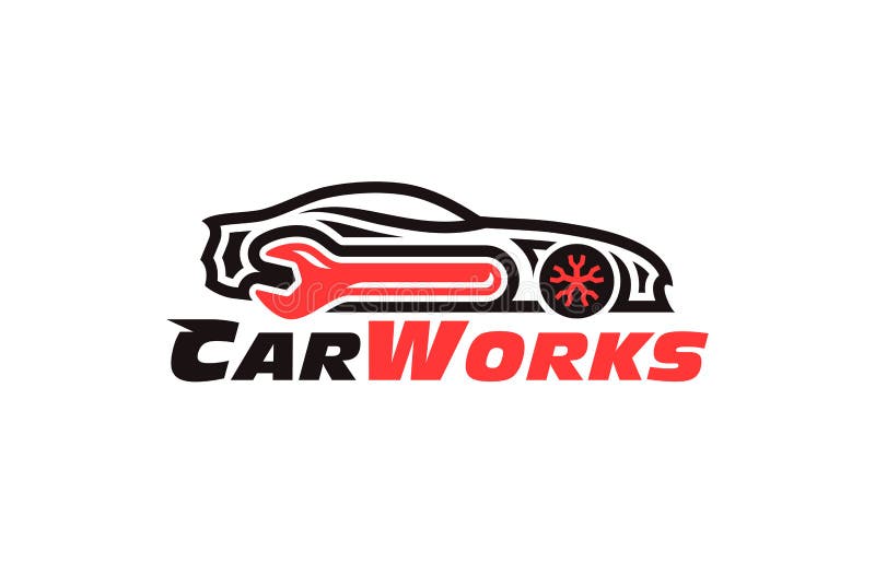 Auto Car Service Logo Carworks Logos Design Stock Vector - Illustration ...