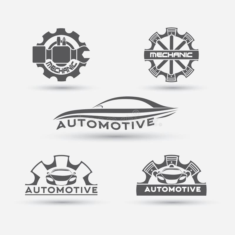 Automotive and Mechanic Logo Design Collection Stock Vector ...