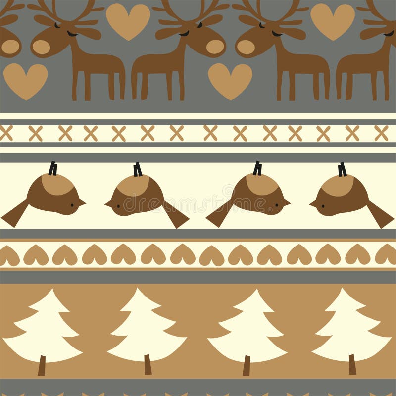 Nordic Style Christmas Snowflake Jacquard. New Year or Winter Design ...