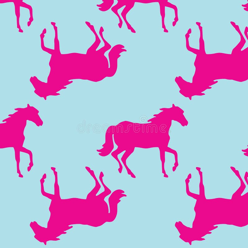 Horse Vector Pattern Seamless Background Stock Vector - Illustration of ...