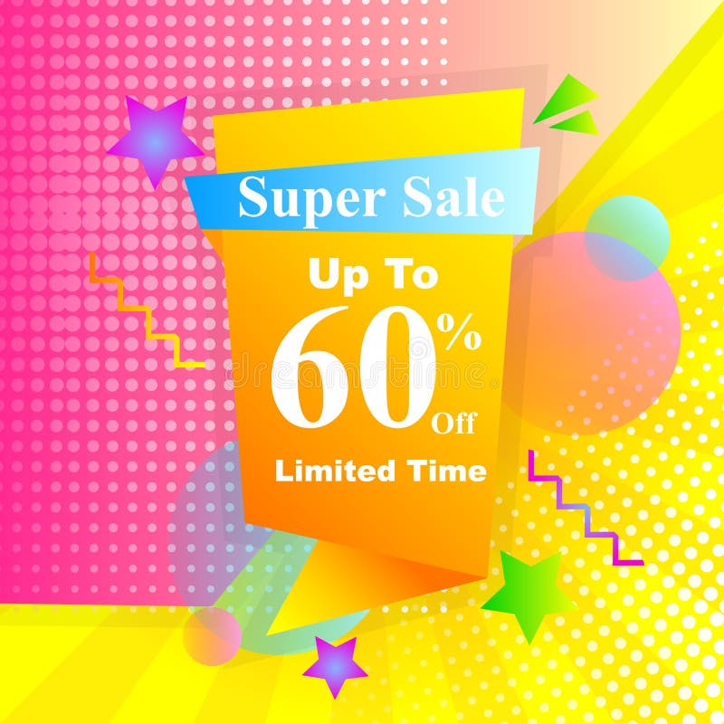 Illustration of an Background Poster Promotion with Abstract Ribbon ...