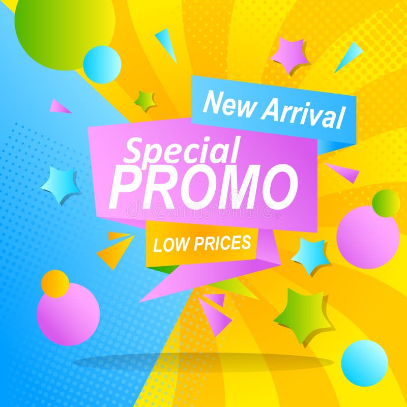 New Arrival Special Promo Poster Promotion with Abstract Design and ...