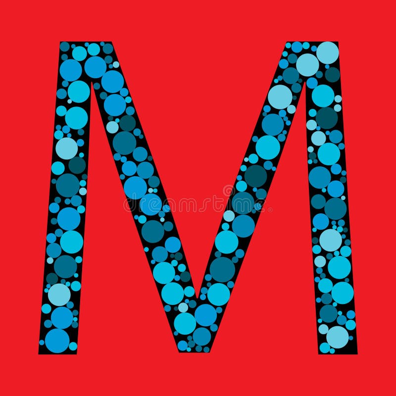 Capital Letter M. Vector Abstract Alphabet Design Stock Vector ...