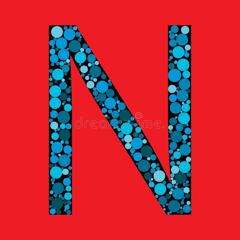 Capital Letter N. Vector Abstract Alphabet Design Stock Vector ...