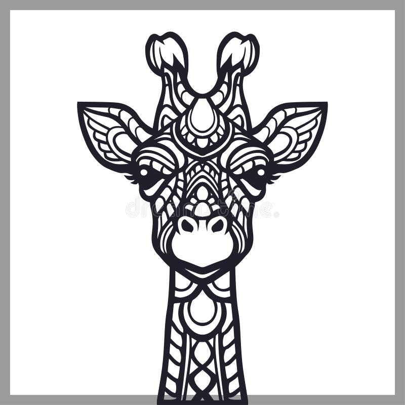 Giraffe Mandala Stock Illustrations – 240 Giraffe Mandala Stock ...