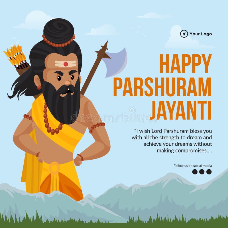 Banner Design of Happy Parshuram Jayanti Stock Vector - Illustration of ...