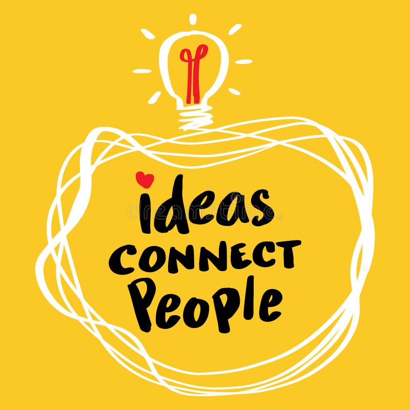 Ideas Connect People. Poster Quotes. Stock Illustration - Illustration ...