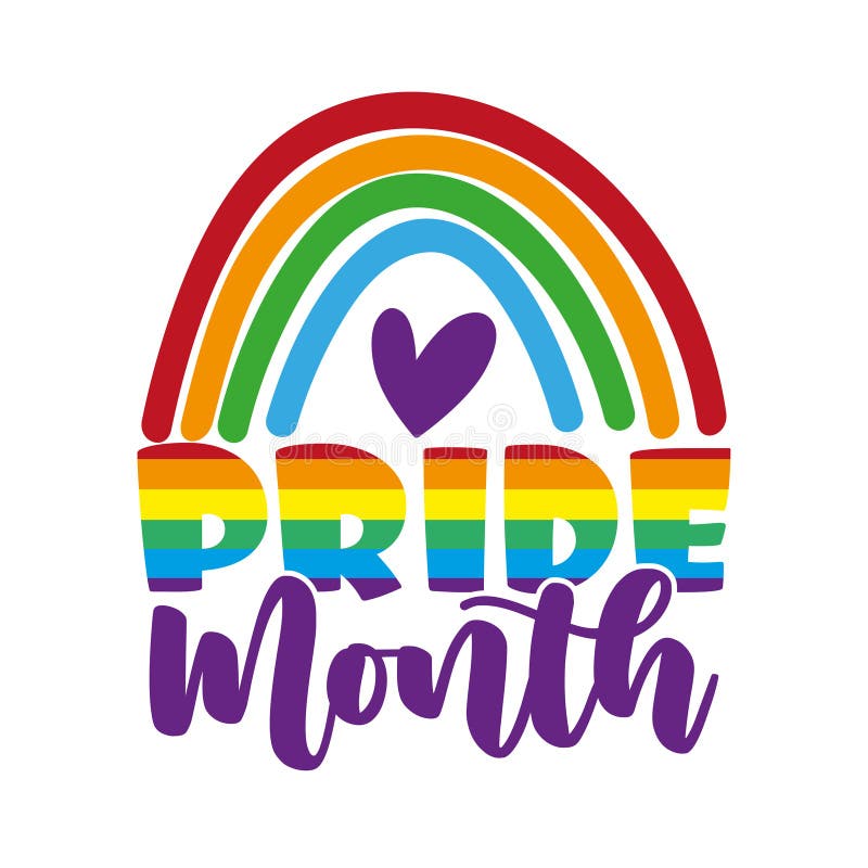 Pride Month Rainbow Flag Symbol, Pride Month Event Celebration Isolated ...