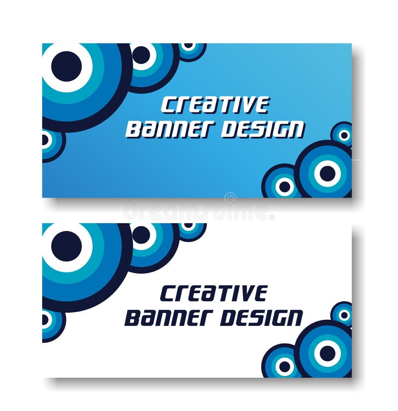 Creative and Unique Banner Design with Spiral and Blue Color ...